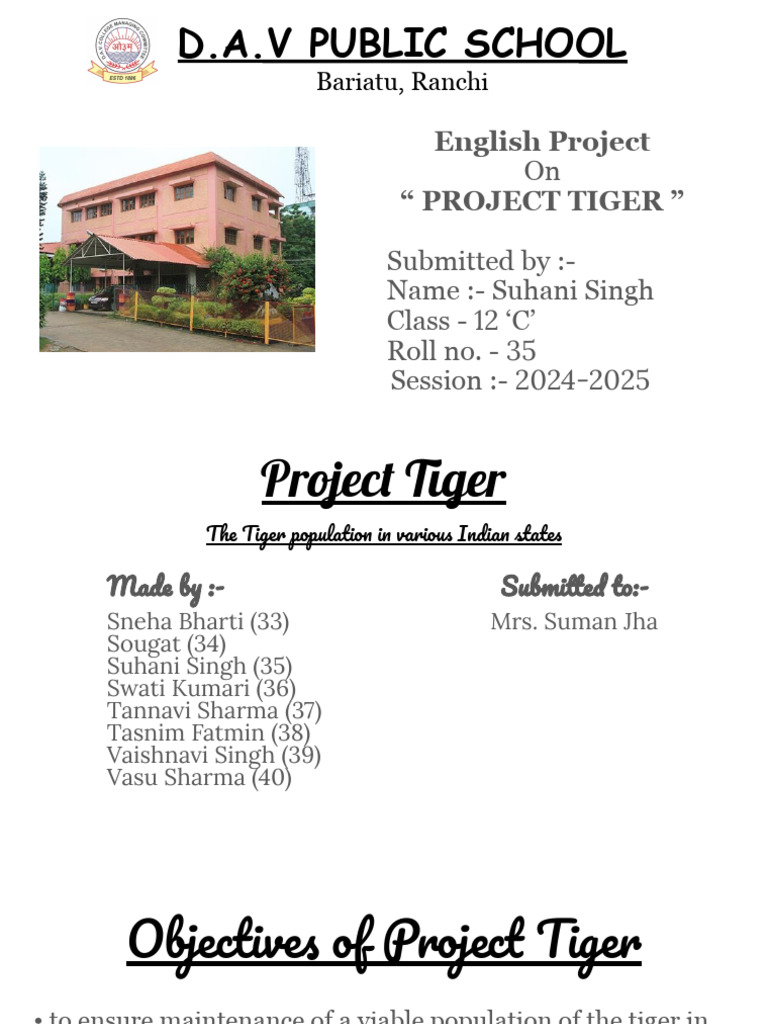 Project Tiger | PDF | Tiger | Natural Environment