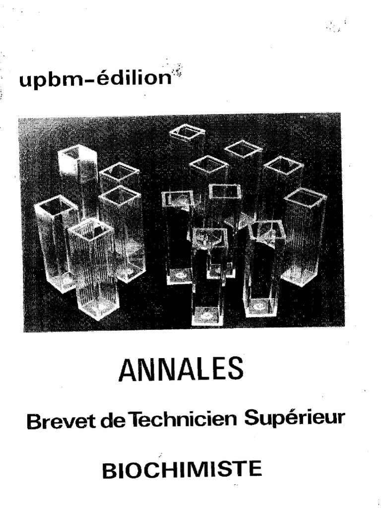 Annales Bts Bioch 1978 1984 | PDF