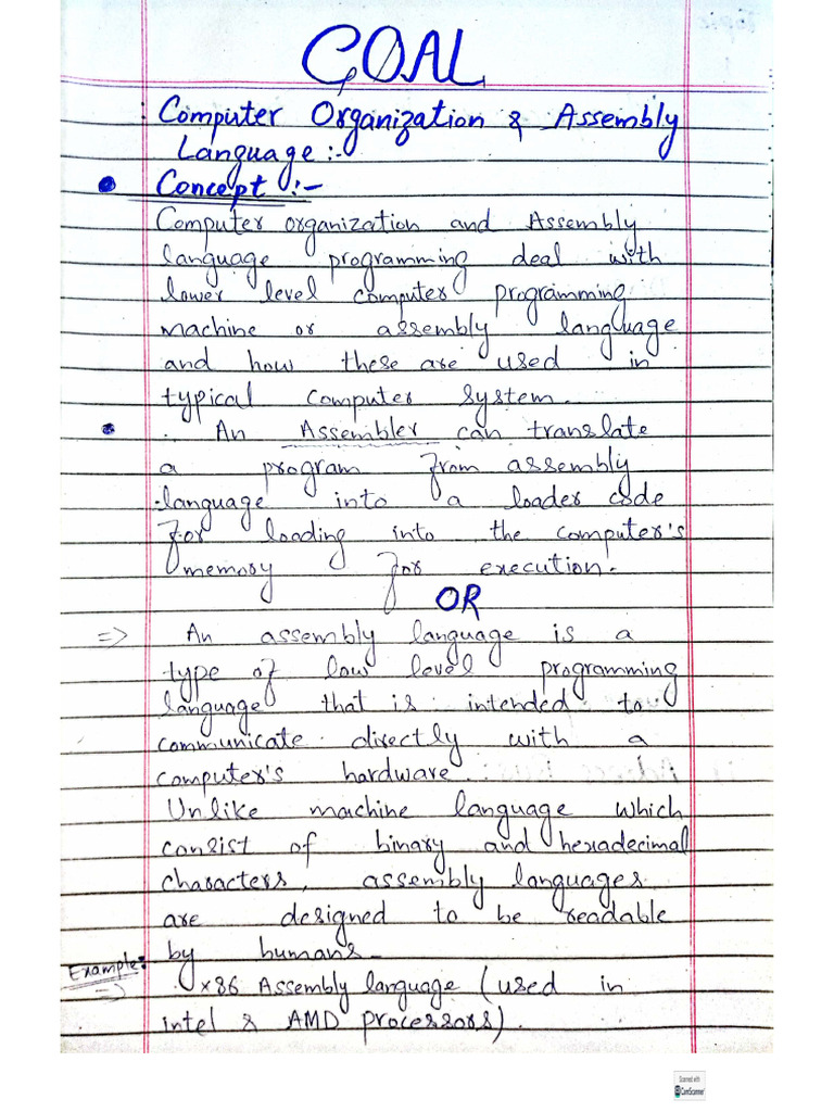 Assembly Language (Topic # 1) - 241013 - 185840 | PDF