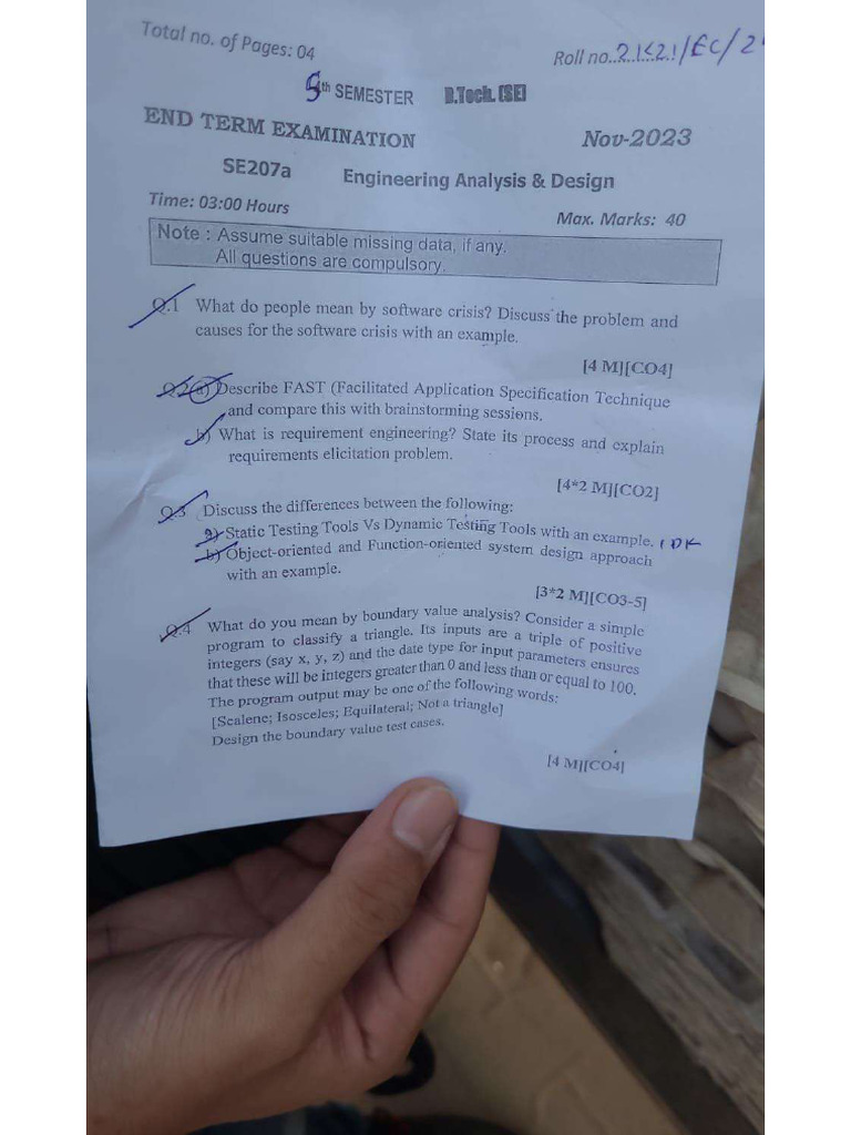 SEM PYQ | PDF | Software Engineering | Computing