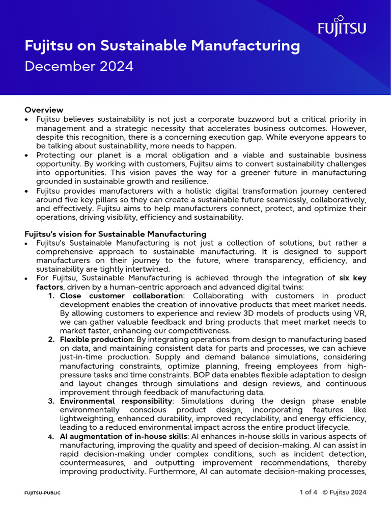 Sustainable Manufacturing Explainer - Dec2024 | PDF | Sustainability ...