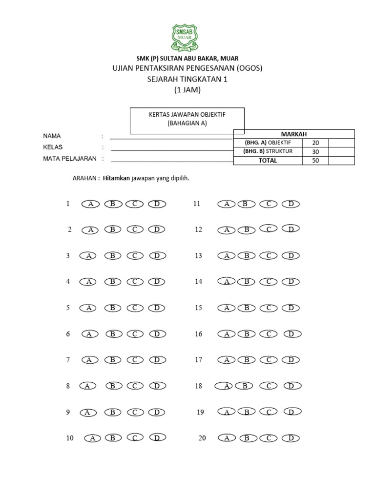 pdfcoffee.com_cover-kertas-omr-20-soalan-pdf-free | PDF