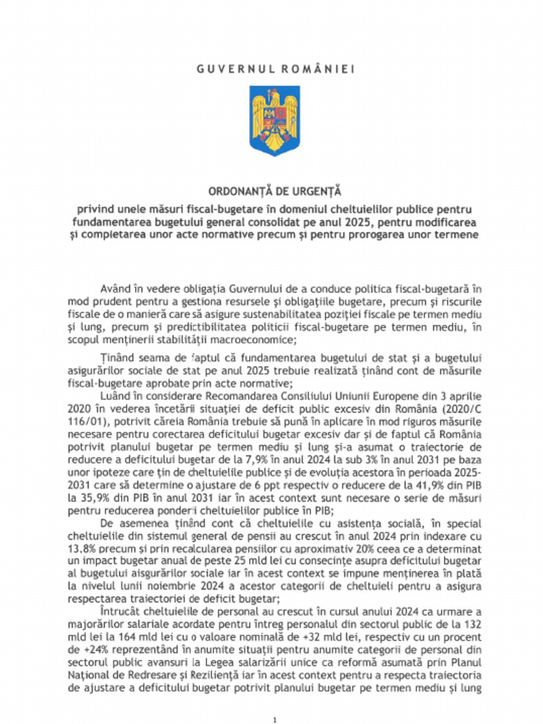 Ordonanta-De-Urgenta - 28 12 2024 | PDF