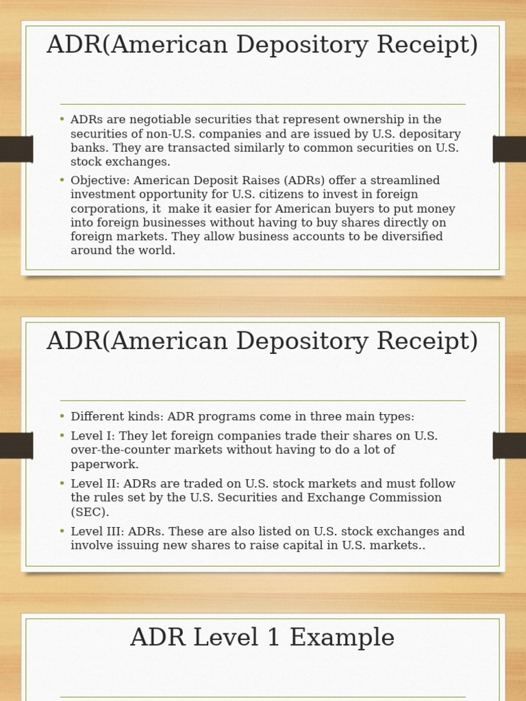 Adr &GDR | PDF | American Depositary Receipt | Stocks