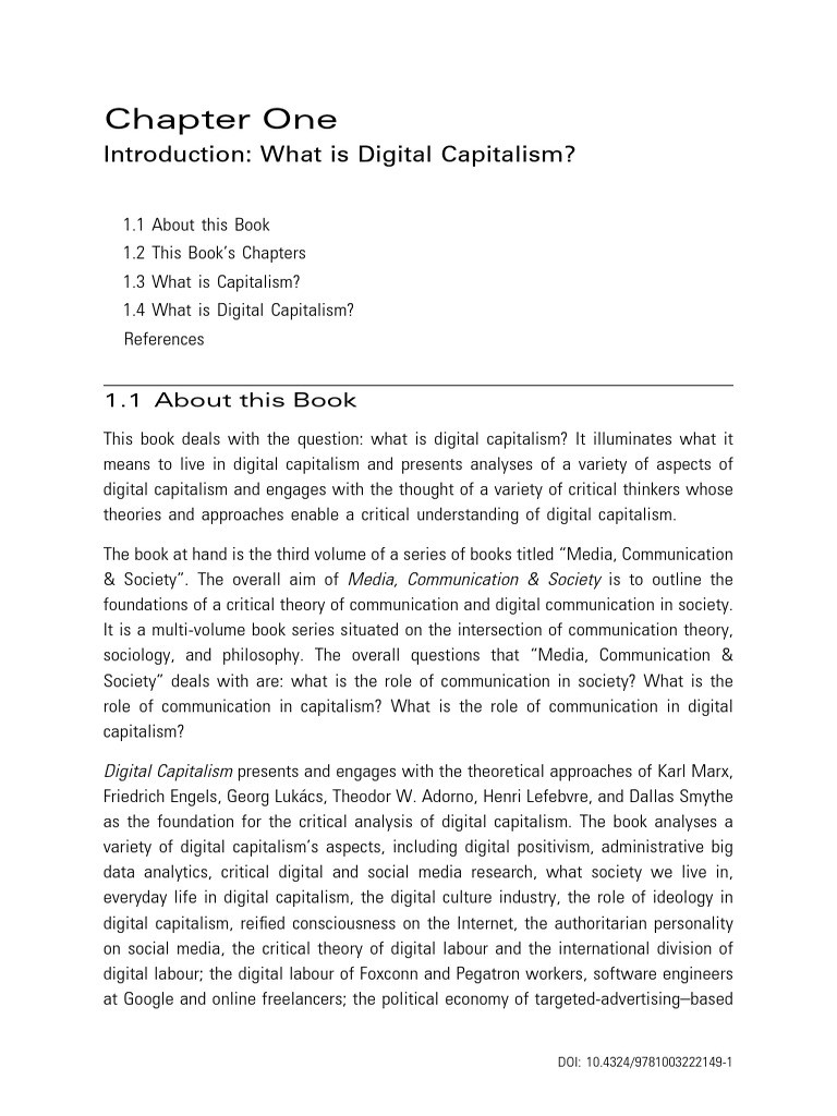 CPTLSM_DGTL_cap.01_Introduction What is Digital Capitalism | PDF ...