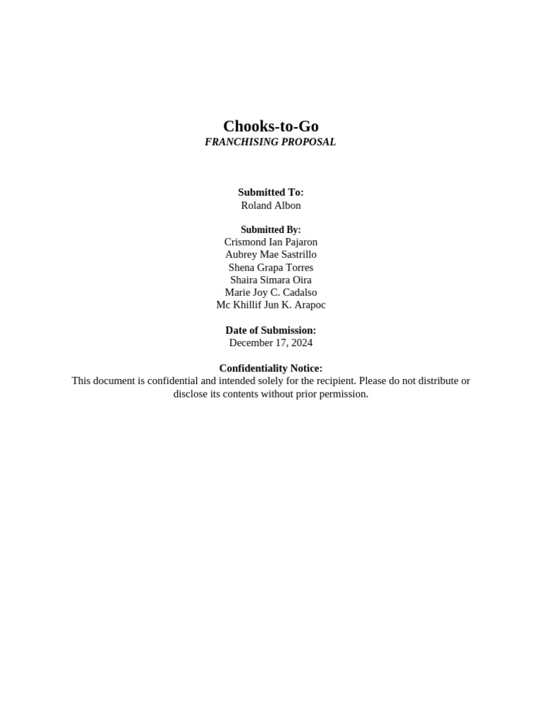Chooks-to-Go Franchise Overview 2025 | PDF | Franchising | Brand