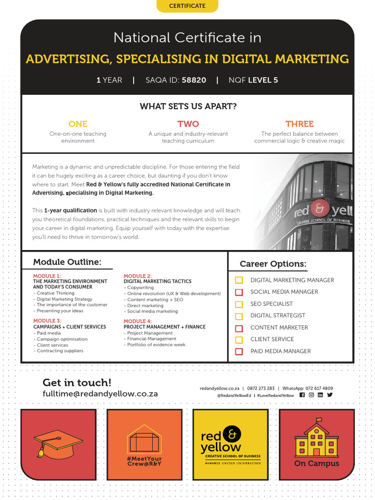 Digital Marketing NQF 5 | PDF | Marketing | Digital Marketing