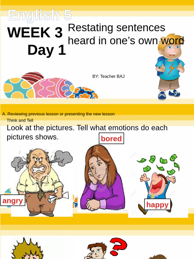 Grade 5 PPT - English - Q4 - W3 - Day 1 | PDF