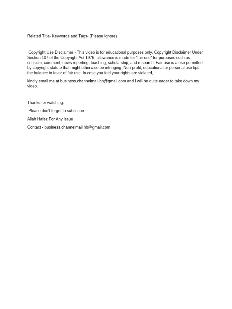 Copyright Use Disclaimer | PDF