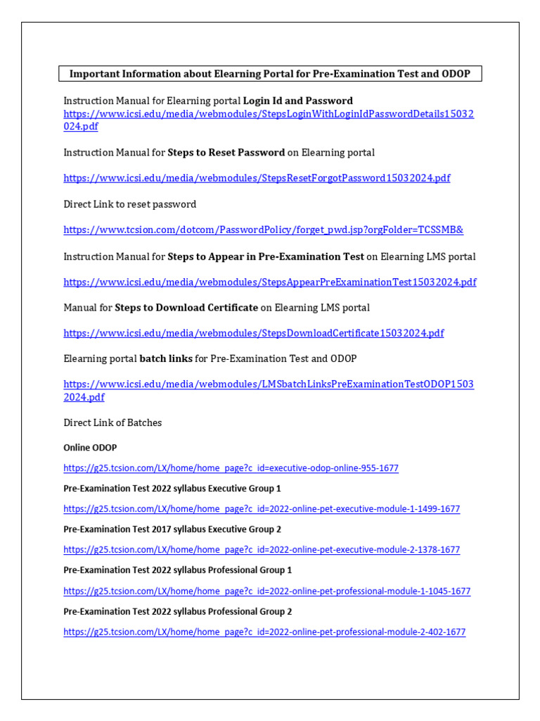 ICSI E-Learning Portal Guide | PDF
