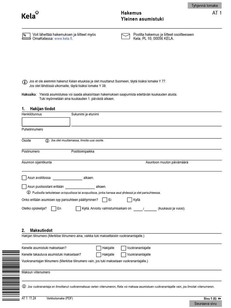 Hakemus Yleinen Asumistuki: WWW - Kela.fi | PDF