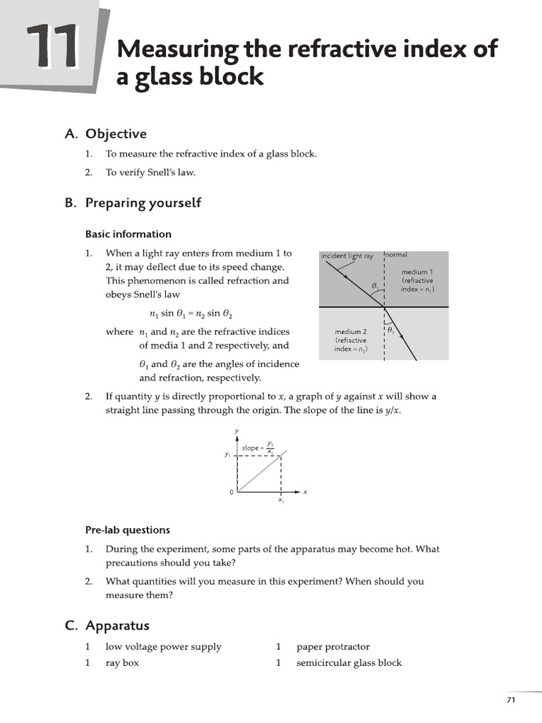 Measuring Refractive Index in Glass Box | PDF