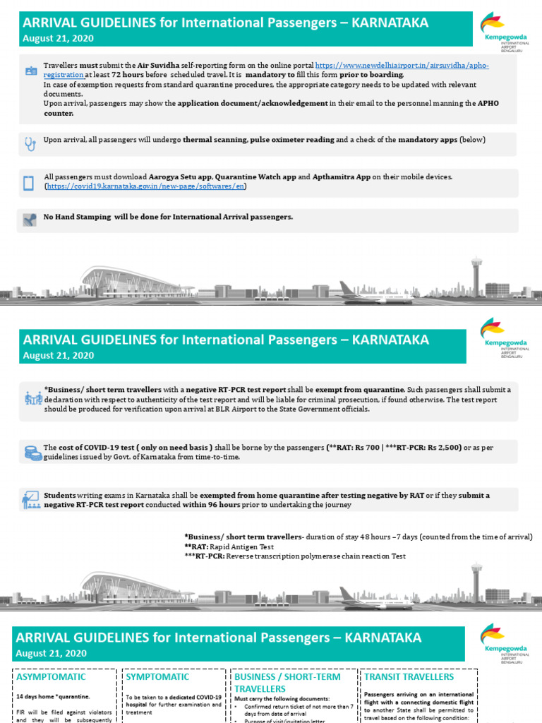 Karnataka International Arrival Guidelines | PDF | Pandemic