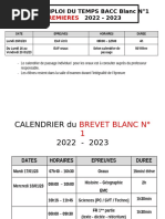 Convocation Bac Blanc Janvier 2026 | PDF