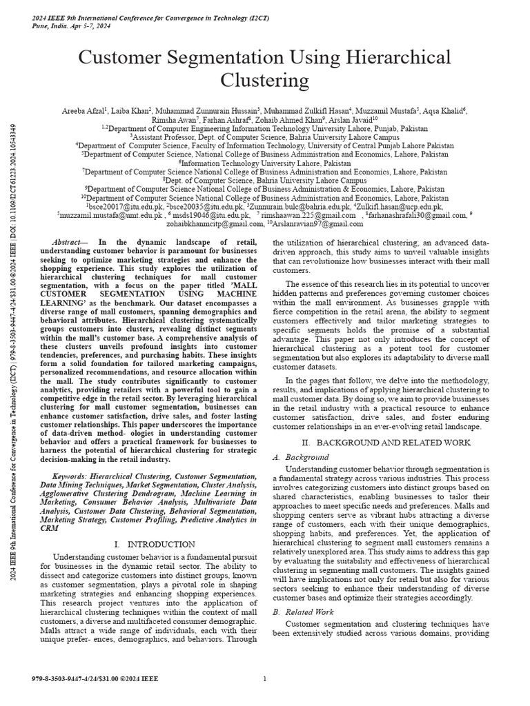 Customer_Segmentation_Using_Hierarchical_Clustering (1) | PDF | Cluster ... Customer_Segmentation_Using_Hierarchical_Clustering (1) | PDF | Cluster ...