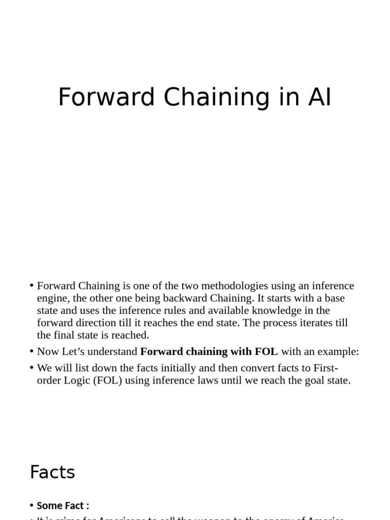 Forward Chaining in AI | PDF