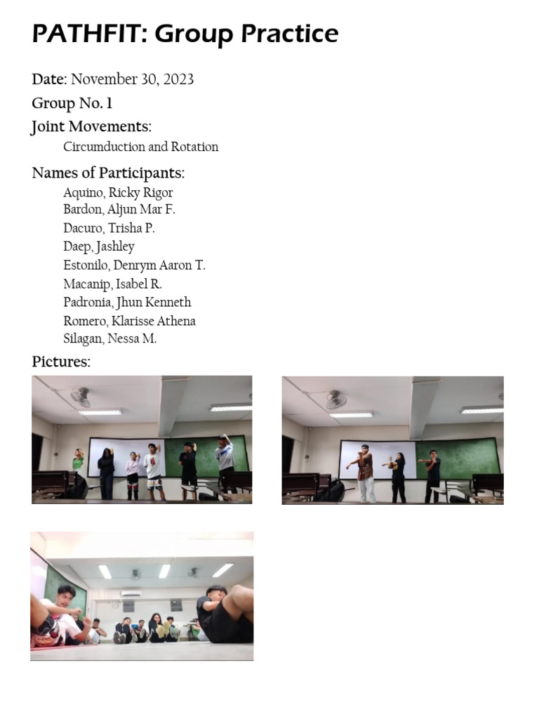 Pathfit Group 1 | PDF