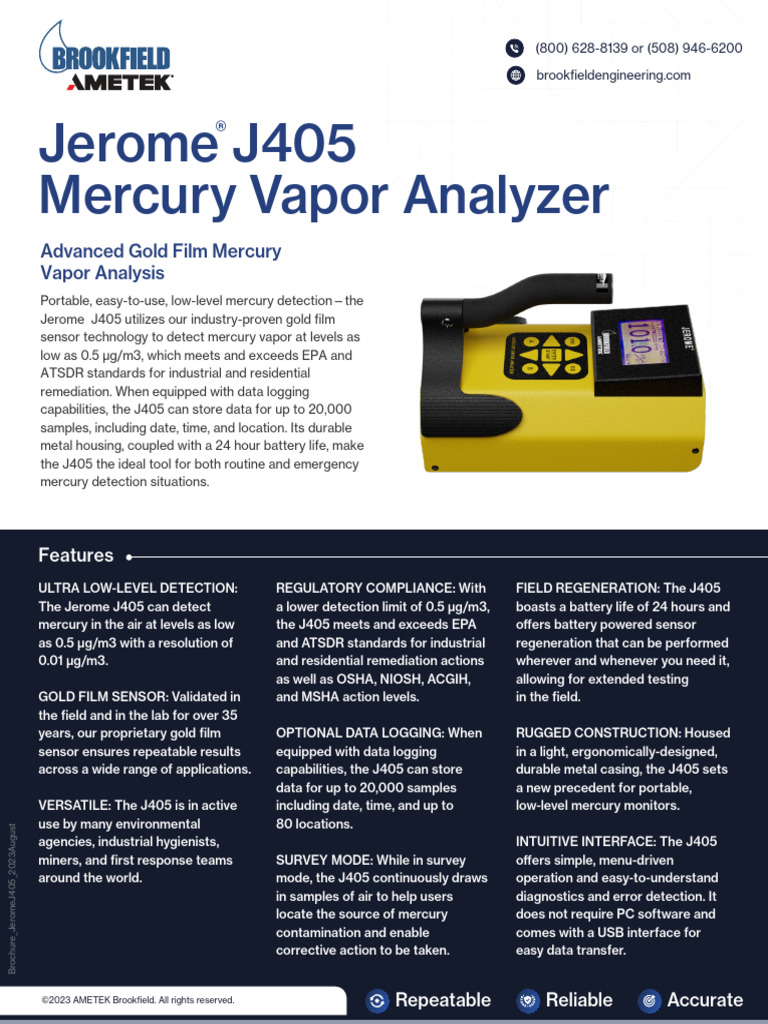 Brochure Jeromej405 2023aug1 Eng | PDF | Occupational Hygiene | Mercury ...