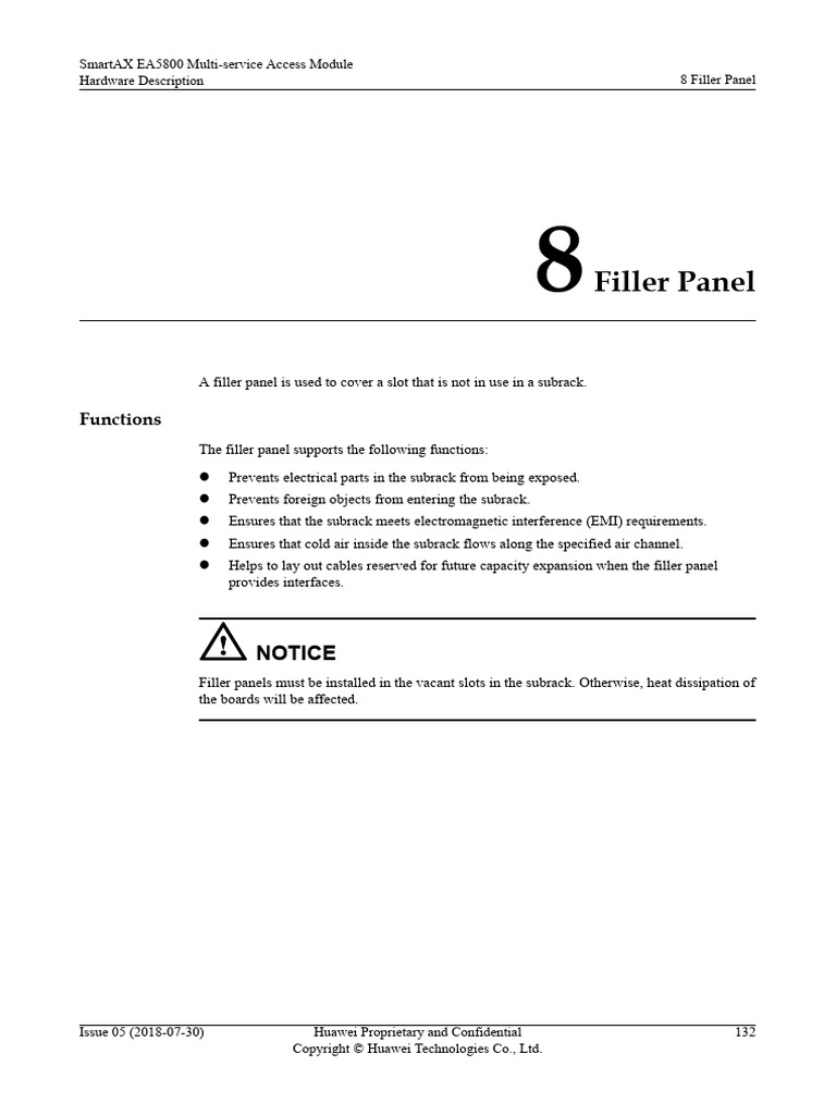 Huawei OLT 5800 01-08 Filler Panel | PDF | Electronics | Electrical ...