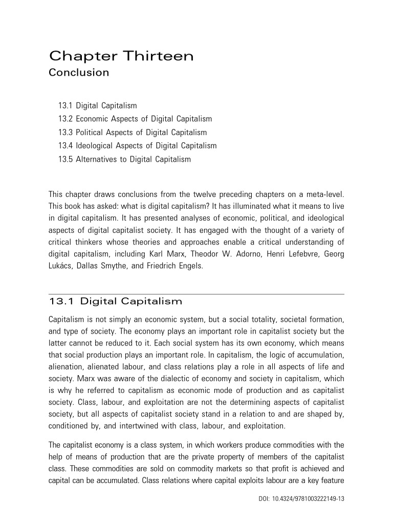 CPTLSM DGTL Cap.13 Conclusion | PDF | Capitalism | Marx's Theory Of ...