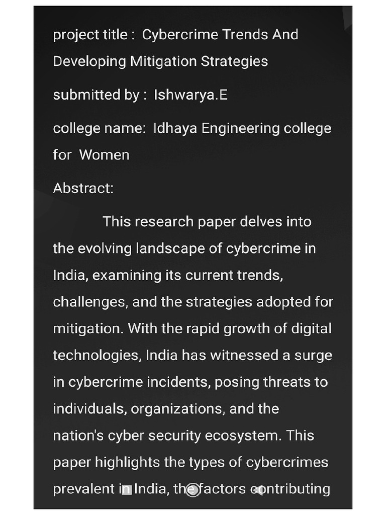 cybercrime trends project | PDF