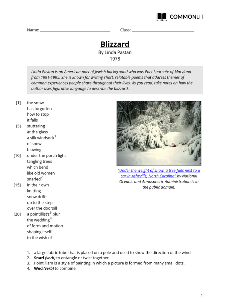 Blizzard | PDF | Poetry