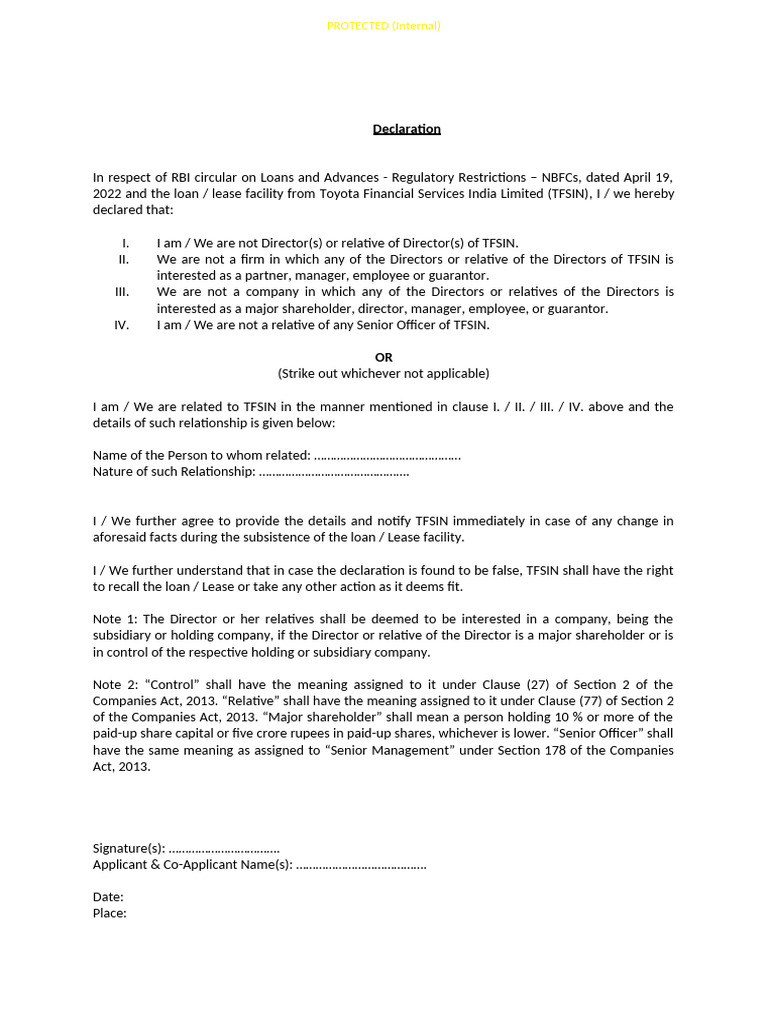 Declaration Format | PDF