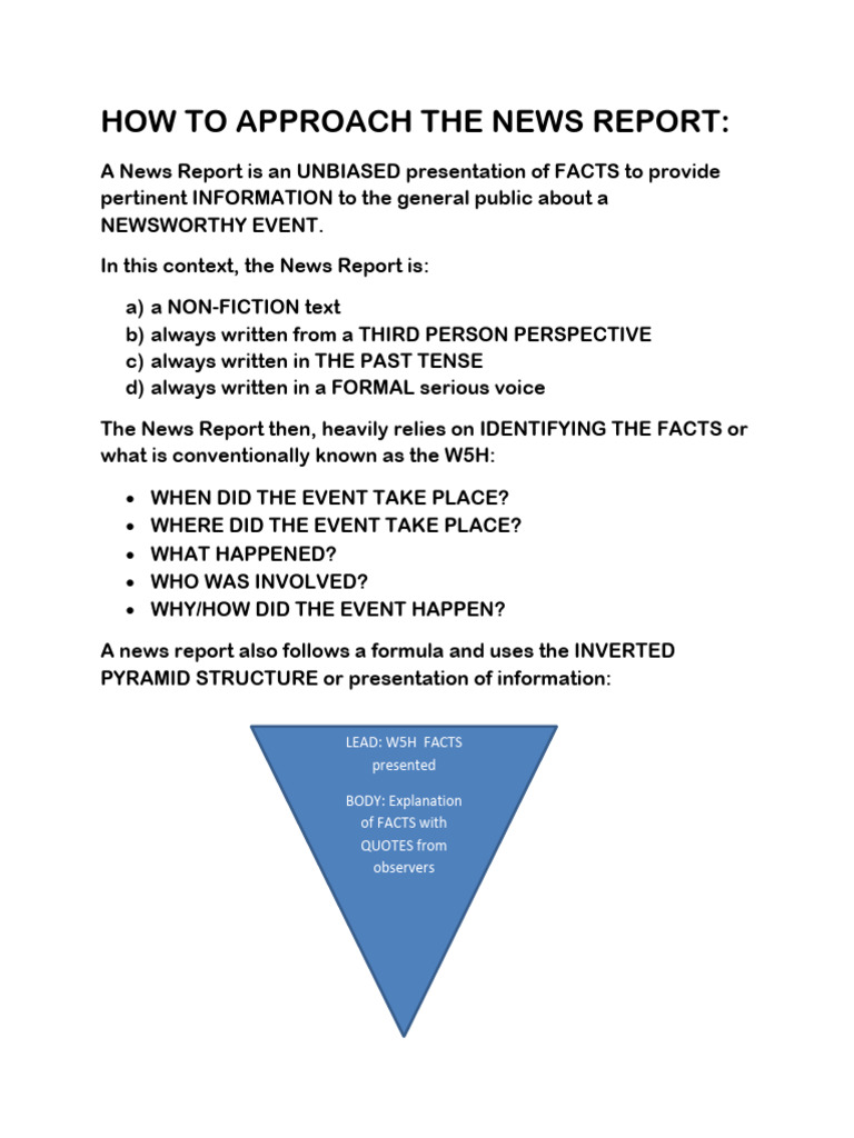 Writing Effective Student News Reports | PDF | News | Human Communication