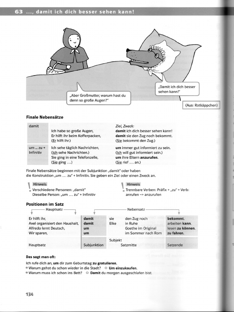 063 Damit Um Zu Sätze | PDF