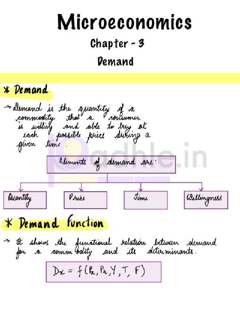 Class 11 - Microeconomics (CH - 3) | PDF