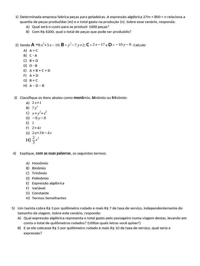 PROVA - 8° ANO - ONDINA | PDF