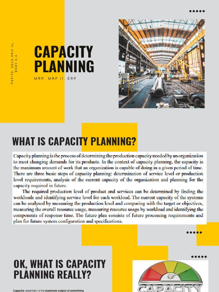 Capacity Planning | PDF | Production And Manufacturing | Business