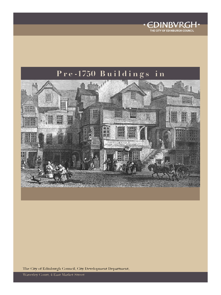 Edinburgh Old Town Pre-1750 Buildings | PDF