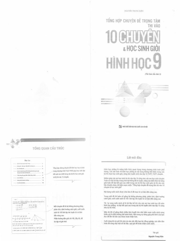 Tổng hợp chuyên đề trọng tâm thi vào 10 chuyên và HSG hình học 9 | PDF