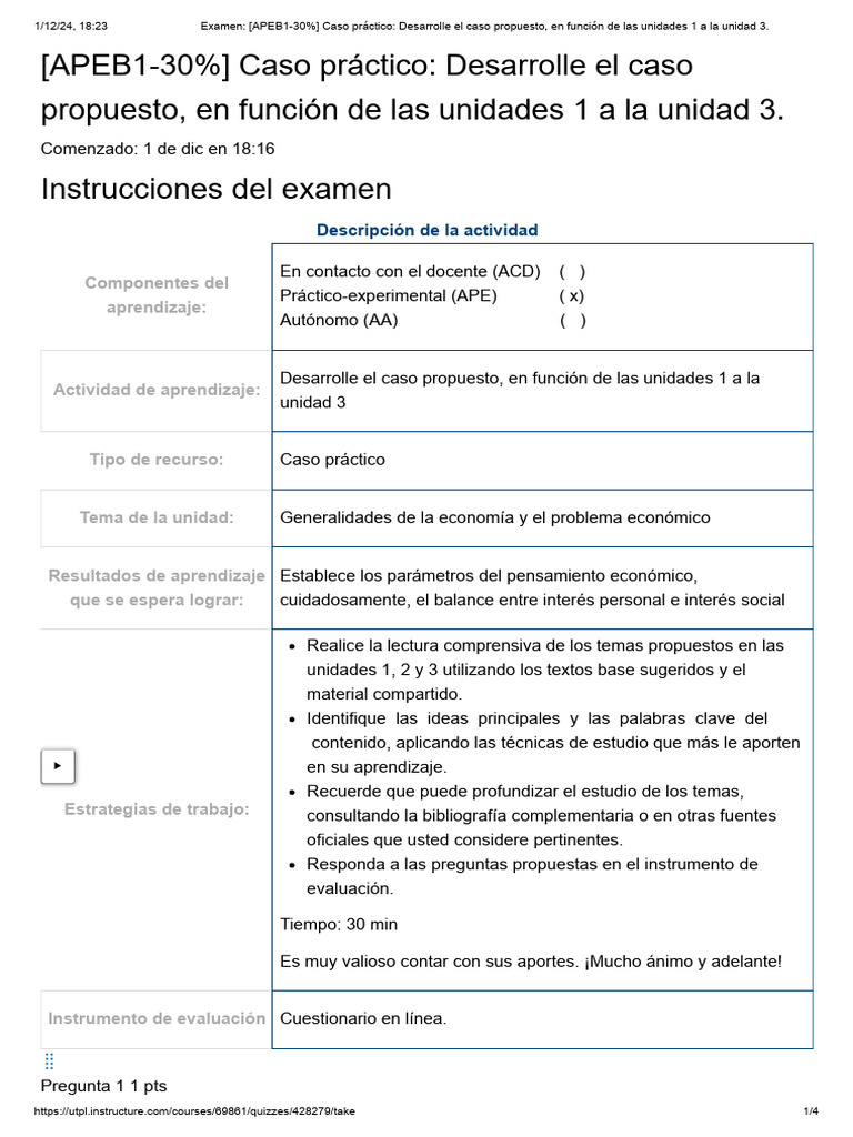 Examen_ [APEB1-30%] Caso Práctico_ Desarrolle El Caso Propuesto, En Función de Las Unidades 1 a ...