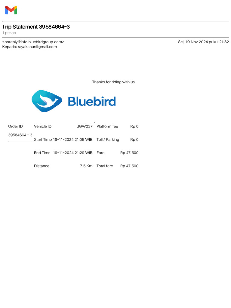 Gmail - Trip Statement 39584664-3 | PDF