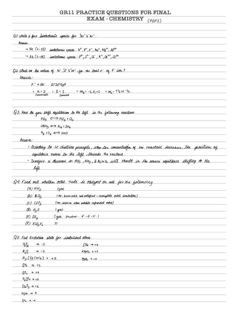 Chemistry Extra Questions Answers (1-31) | PDF