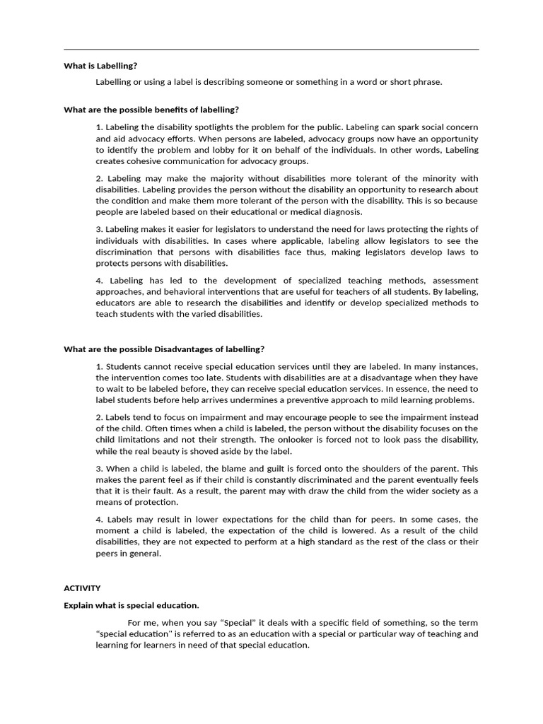 PROD ED ASS 2 | PDF | Disability | Special Education