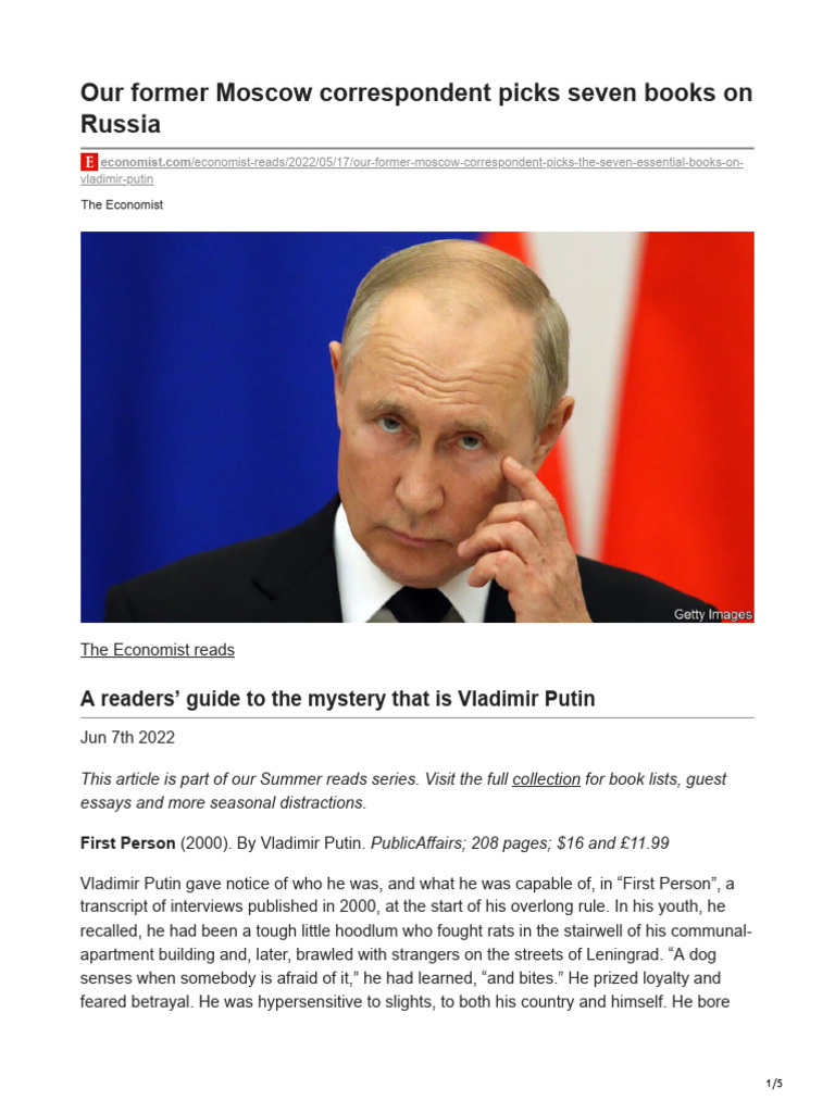 Our Former Moscow Correspondent Picks Seven Books On Russia | PDF ...