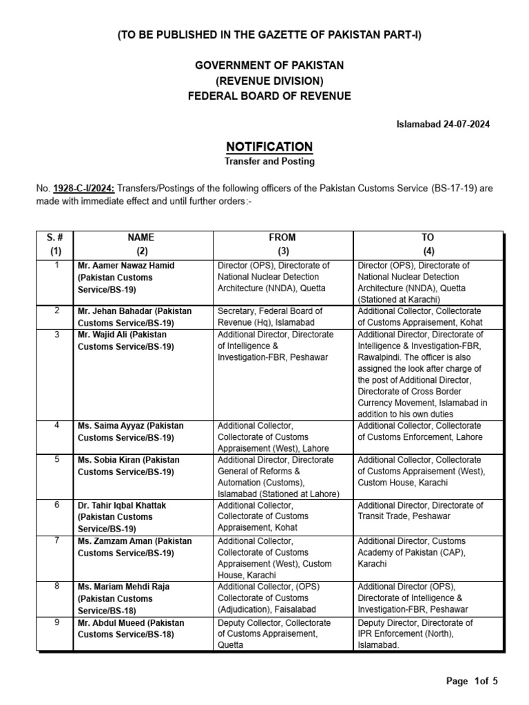 Cis Id Requirement Weboc Fbr Order | PDF | Pakistan | Karachi