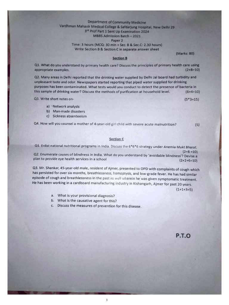 VMMC Sentups 21 Batch | PDF