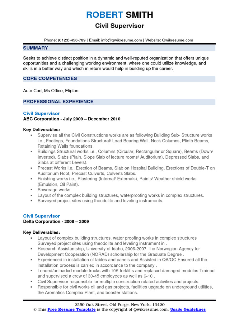 Civil Supervisor 1625219795 | PDF | Precast Concrete | Civil Engineering