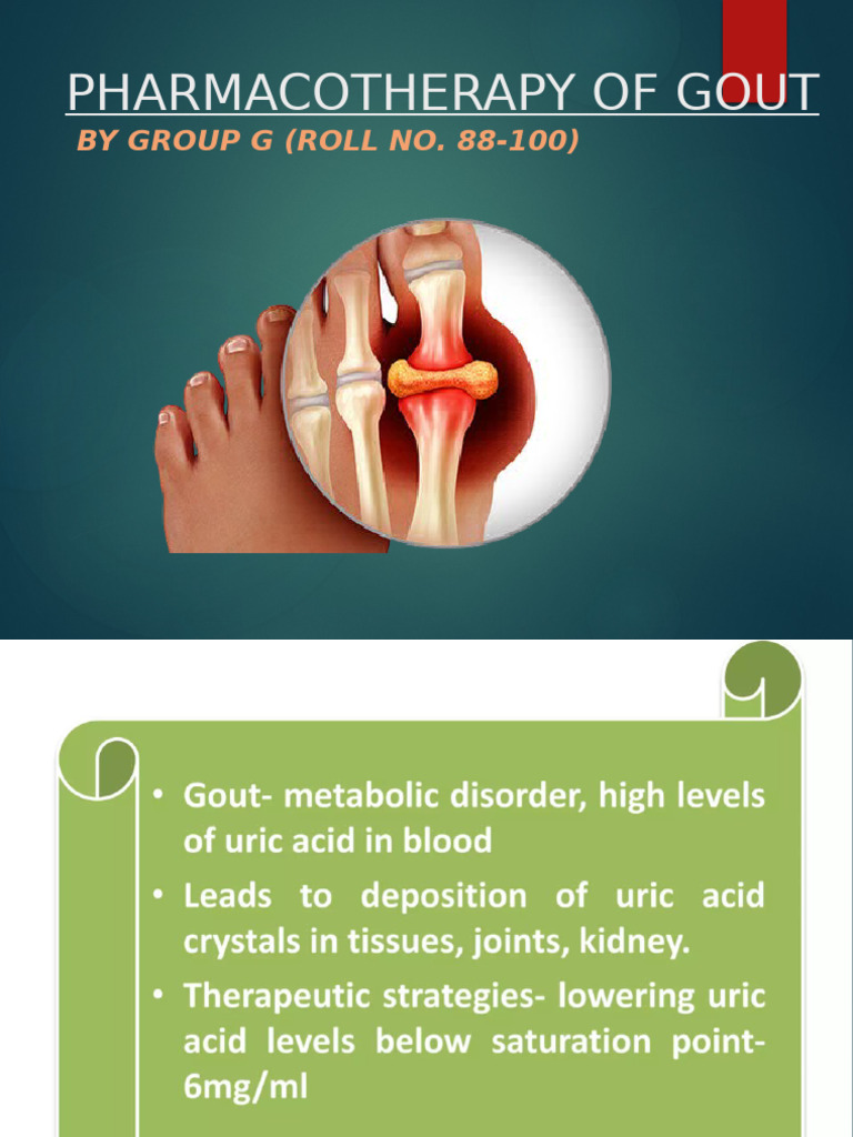 Pharmacotherapy of Gout PBL | PDF