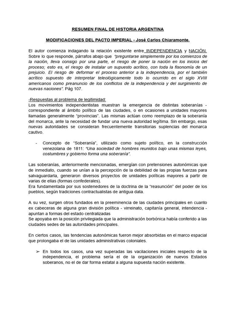 RESUMEN FINAL 13_02 | PDF | Nación | Imperio español