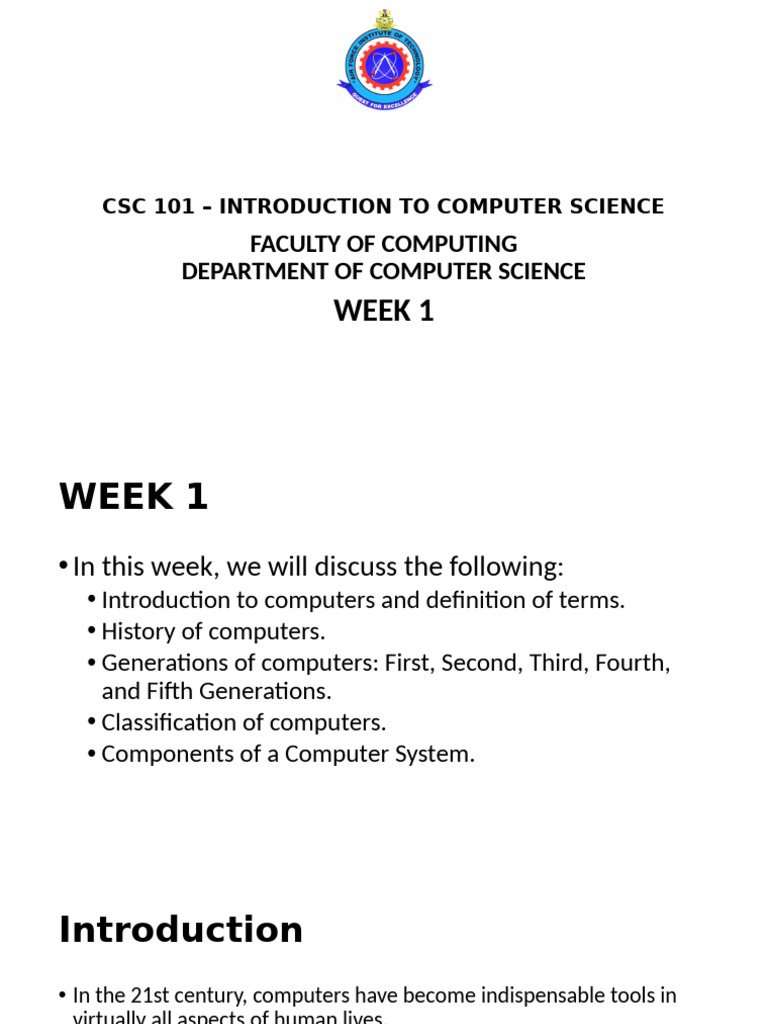 Introduction to Computer Science Basics | PDF | Integrated Circuit ...