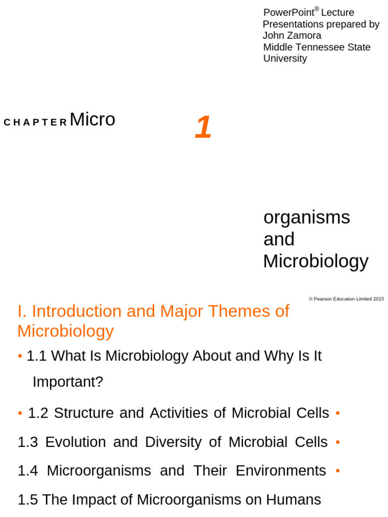 CH 01 Lecture Presentation PC | PDF | Microorganism | Eukaryotes