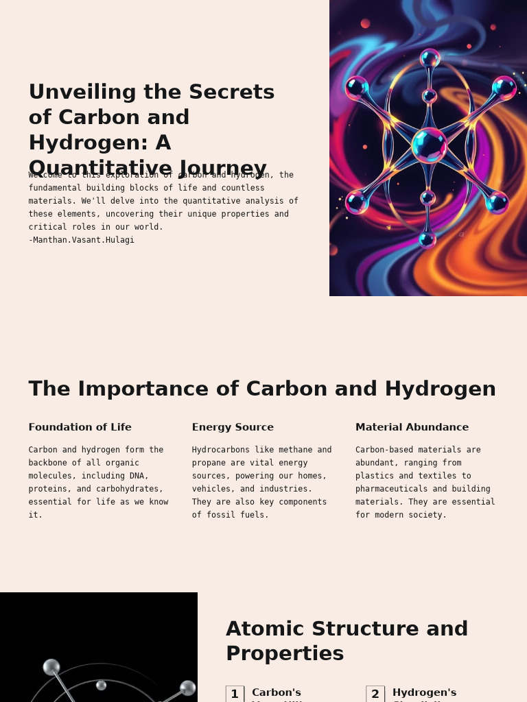 Unveiling The Secrets of Carbon and Hydrogen A Quantitative Journey ...