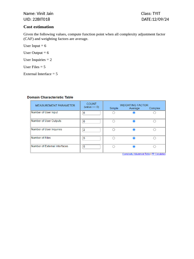 CodeX-Cost Estimation | PDF