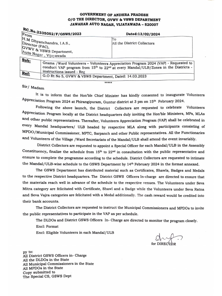 Instructions To Conduct VAP Programme 3 | PDF