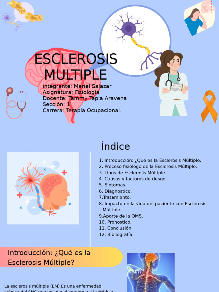 Esclerosis Multiple | PDF | Esclerosis múltiple | Mielina